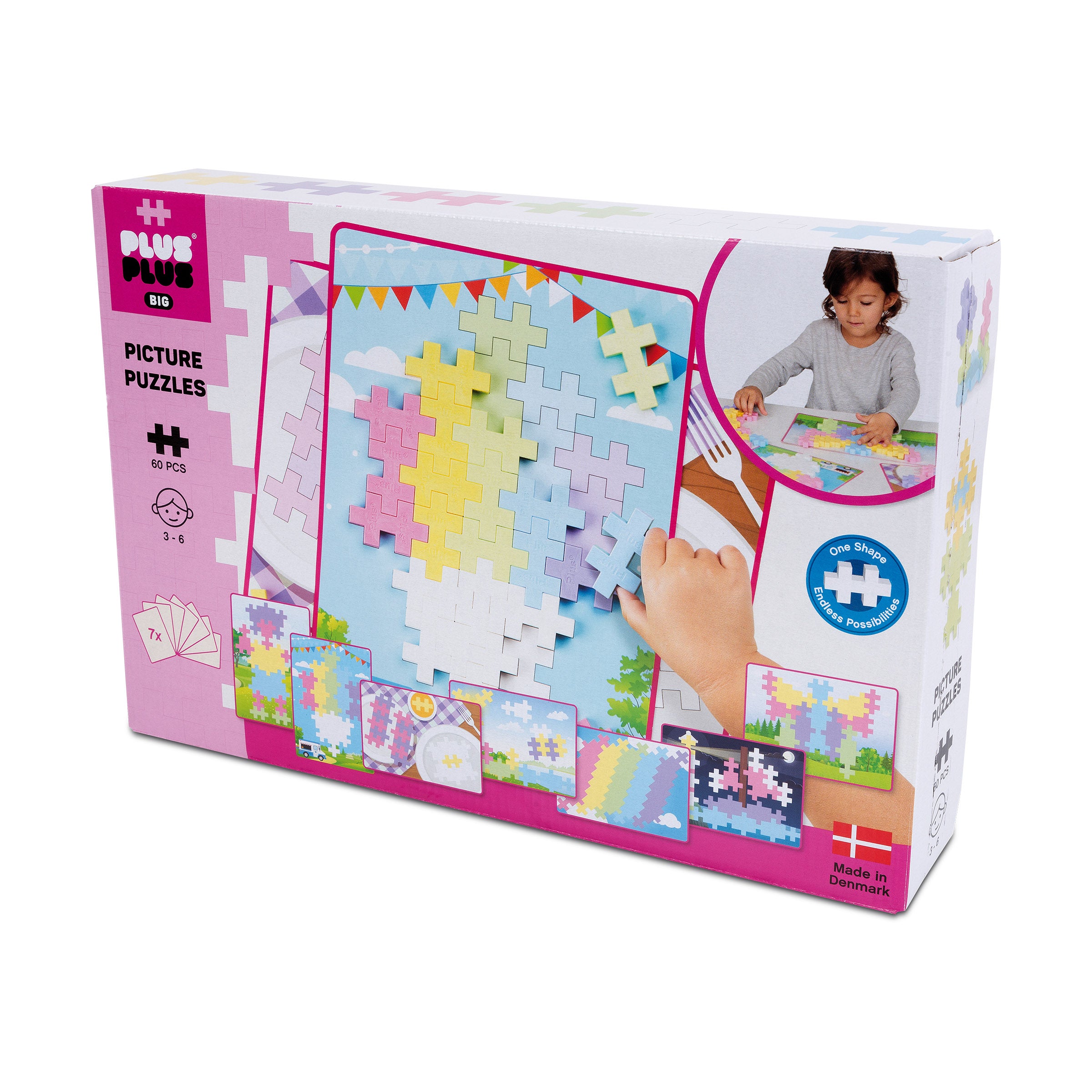 PLUS-PLUS - BIG - PICTURE PUZZLE PASTEL - 60 PCS – Outback Hobbies