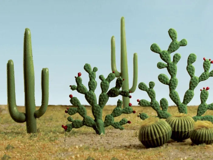 BACHMANN MIXED CACTI 1/4"- 2.5" TALL, 15/PACK. HO SCALE – Outback Hobbies